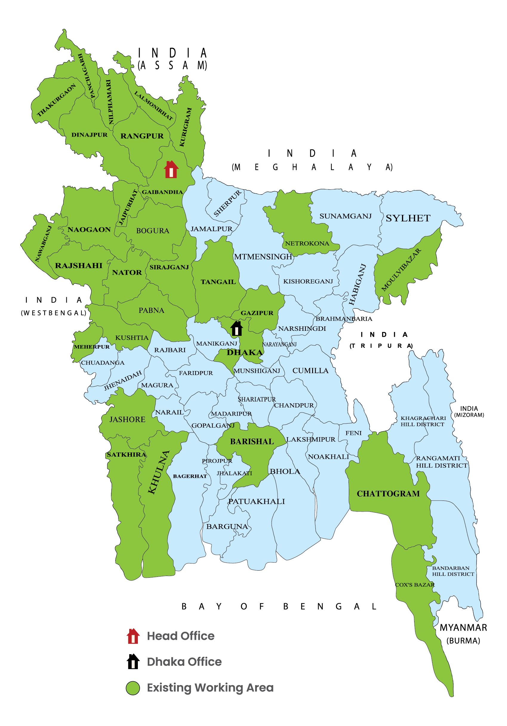 Working Area & Working map